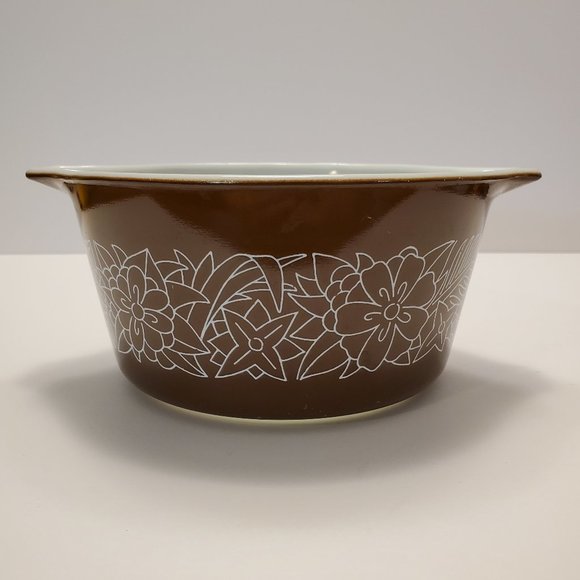 Pyrex | Dining | Pyrex 473b Woodland Brown Round Casserole Baking ...